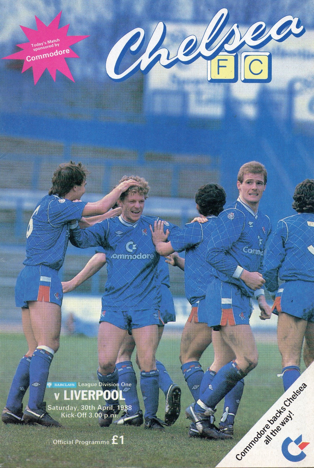 Matchdetails from Chelsea - Liverpool played on Saturday 30 April 1988 ...