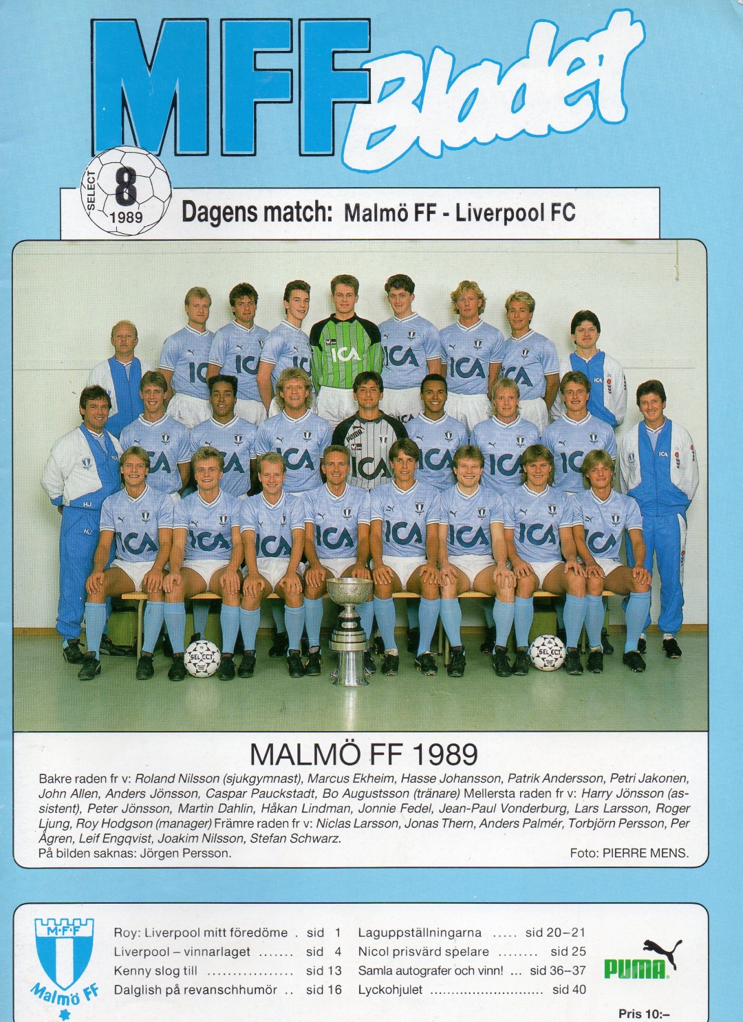 Matchdetails from Malmo - Liverpool played on Tuesday 1 August 1989 ...