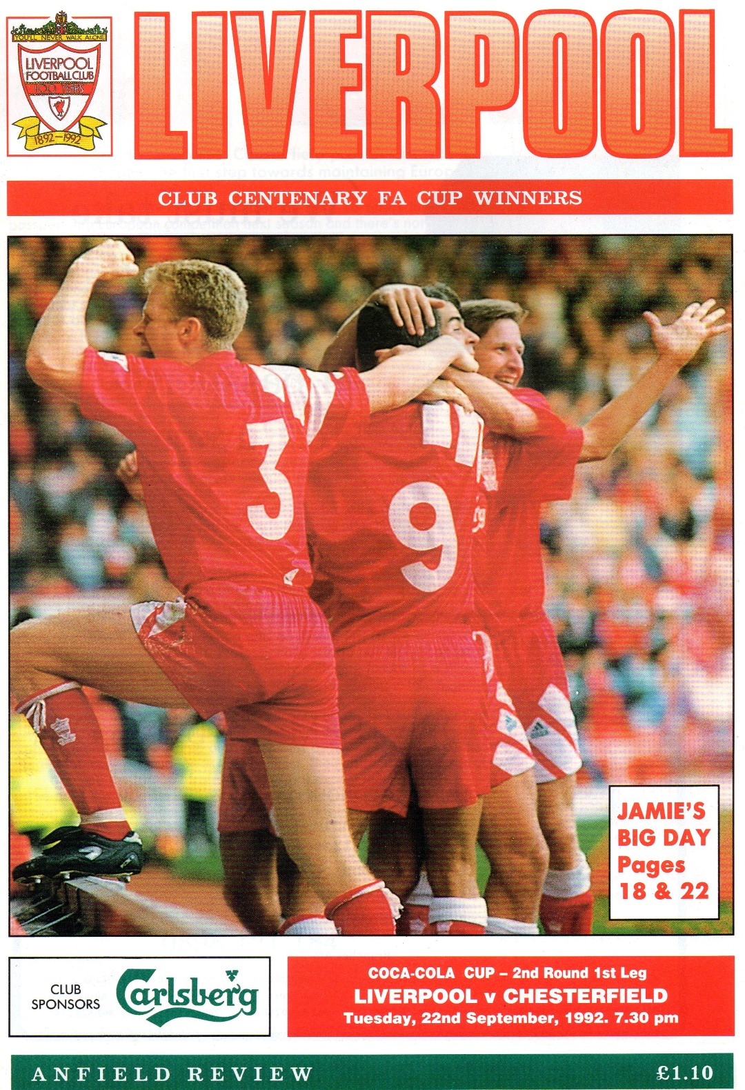 Matchdetails from Liverpool - Chesterfield played on Tuesday 22 ...