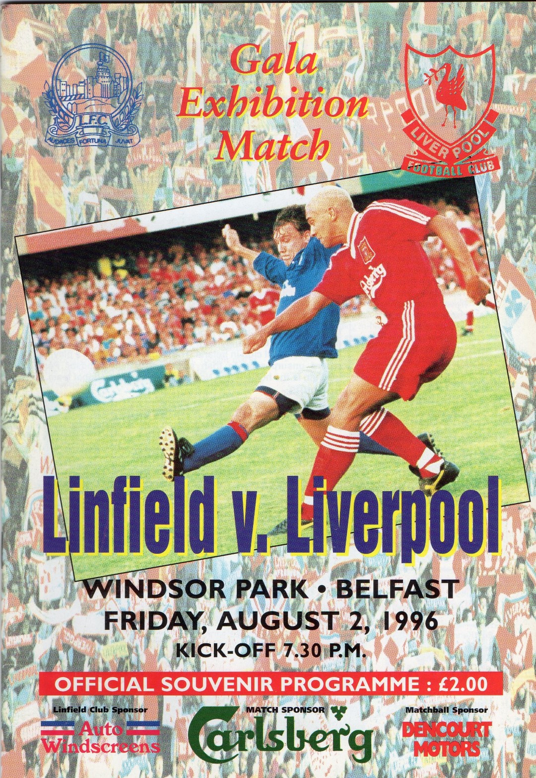 Matchdetails from Linfield - Liverpool played on Friday 2 August 1996 ...