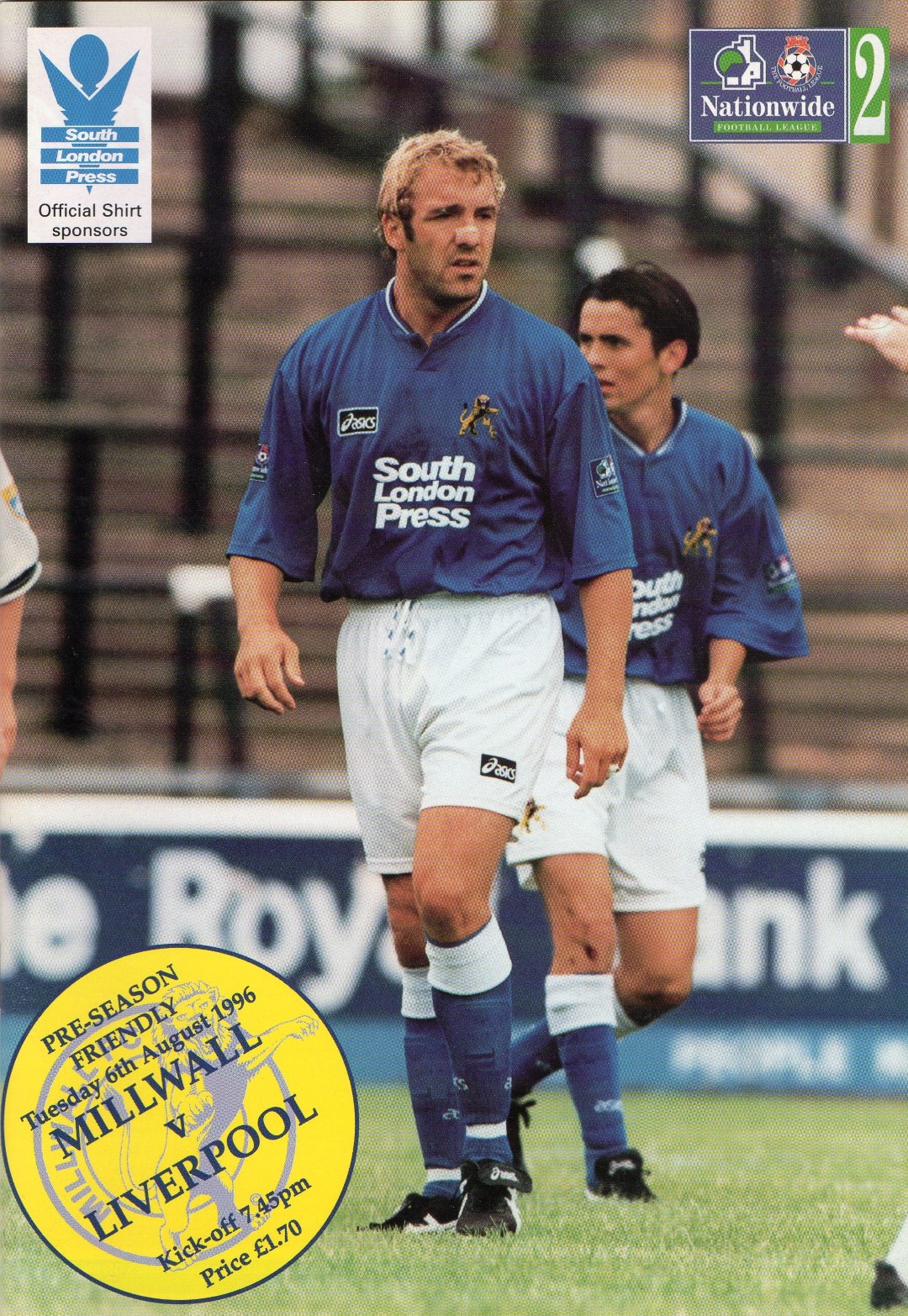 Matchdetails from Millwall - Liverpool played on Tuesday 6 August 1996 ...