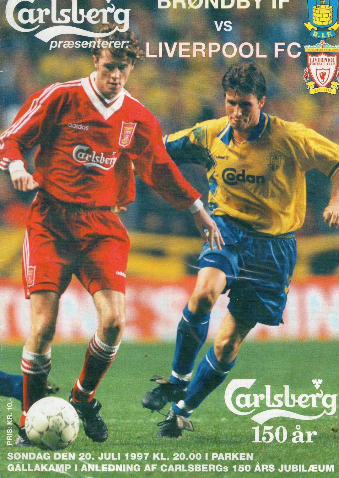Matchdetails from Brøndby - Liverpool played on Sunday 20 July 1997 ...