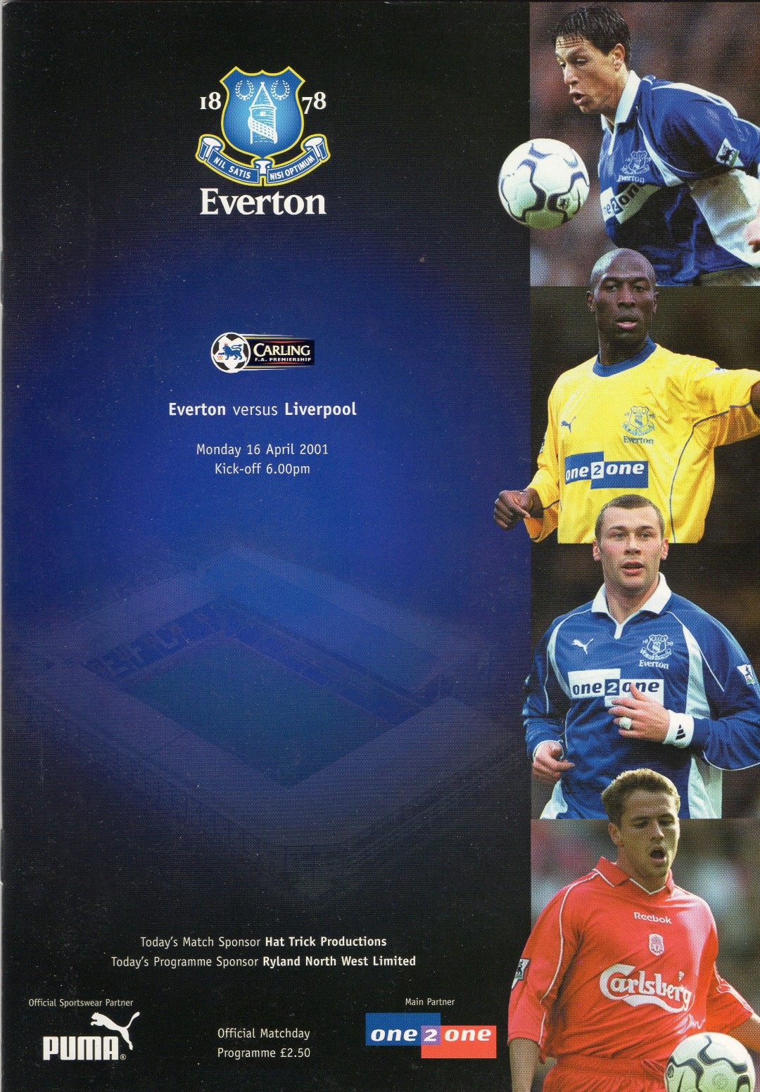 Matchdetails from Everton - Liverpool played on Monday 16 April 2001 ...