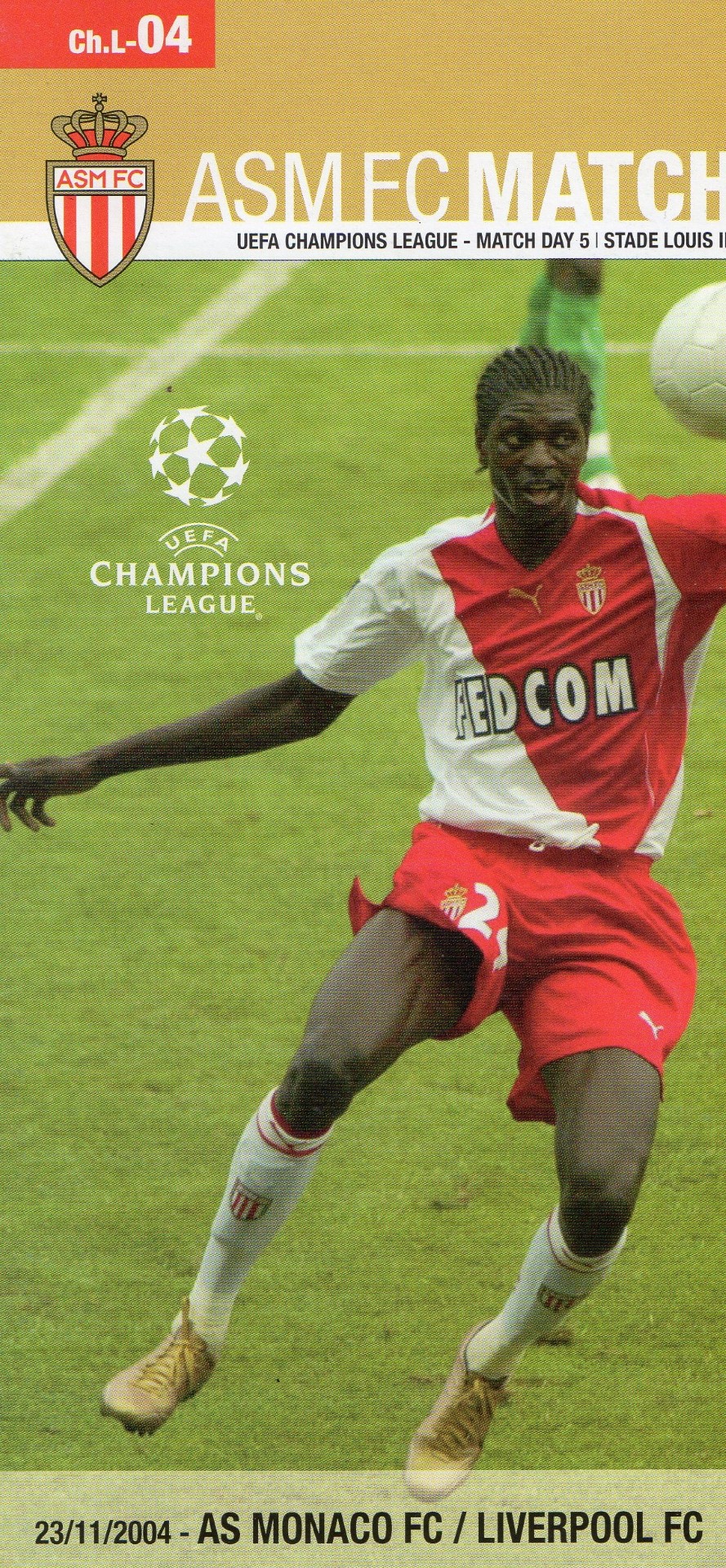 Matchdetails from AS Monaco - Liverpool played on Tuesday 23 November ...