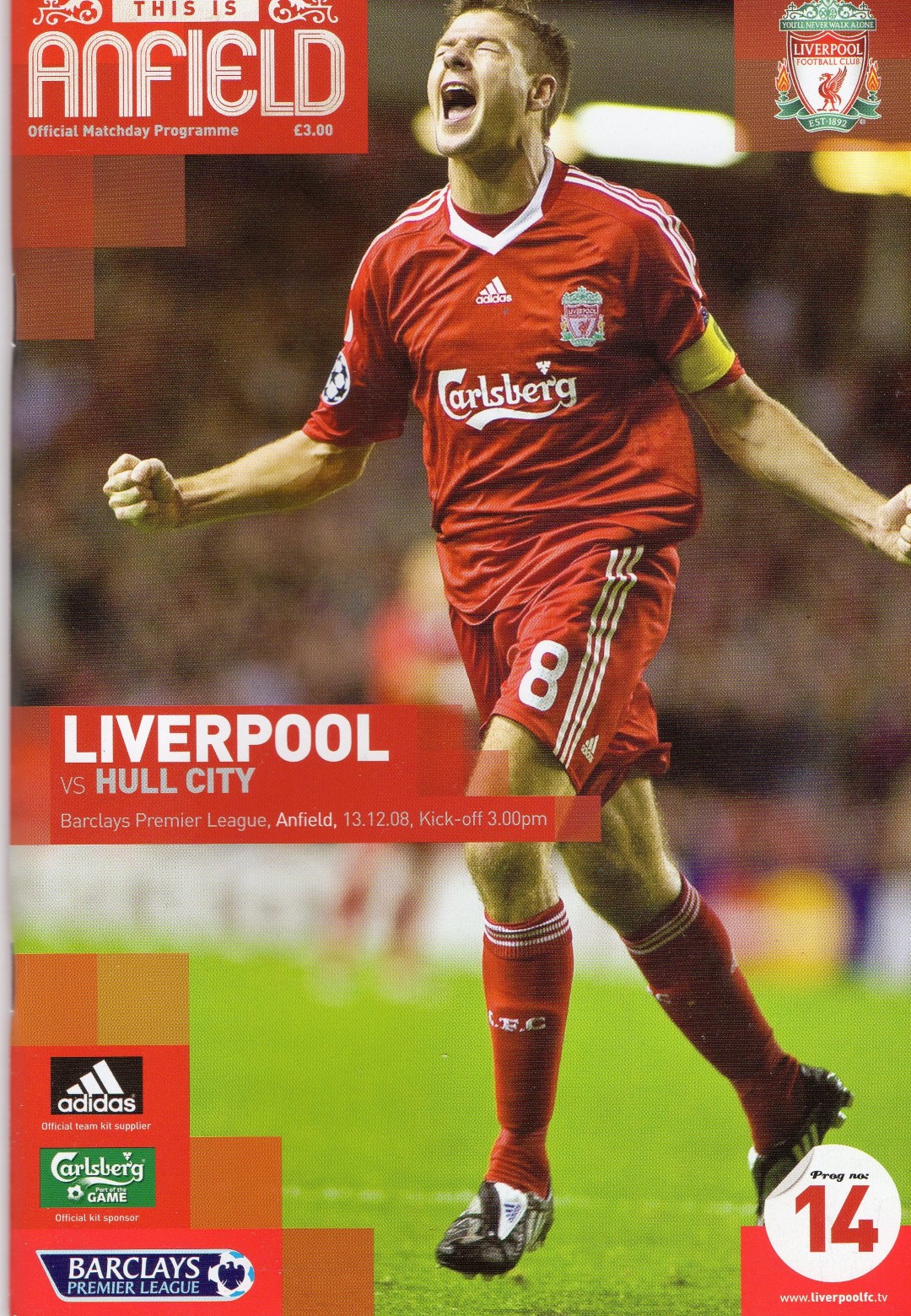 Matchdetails from Liverpool - Hull City played on Saturday 13 December ...