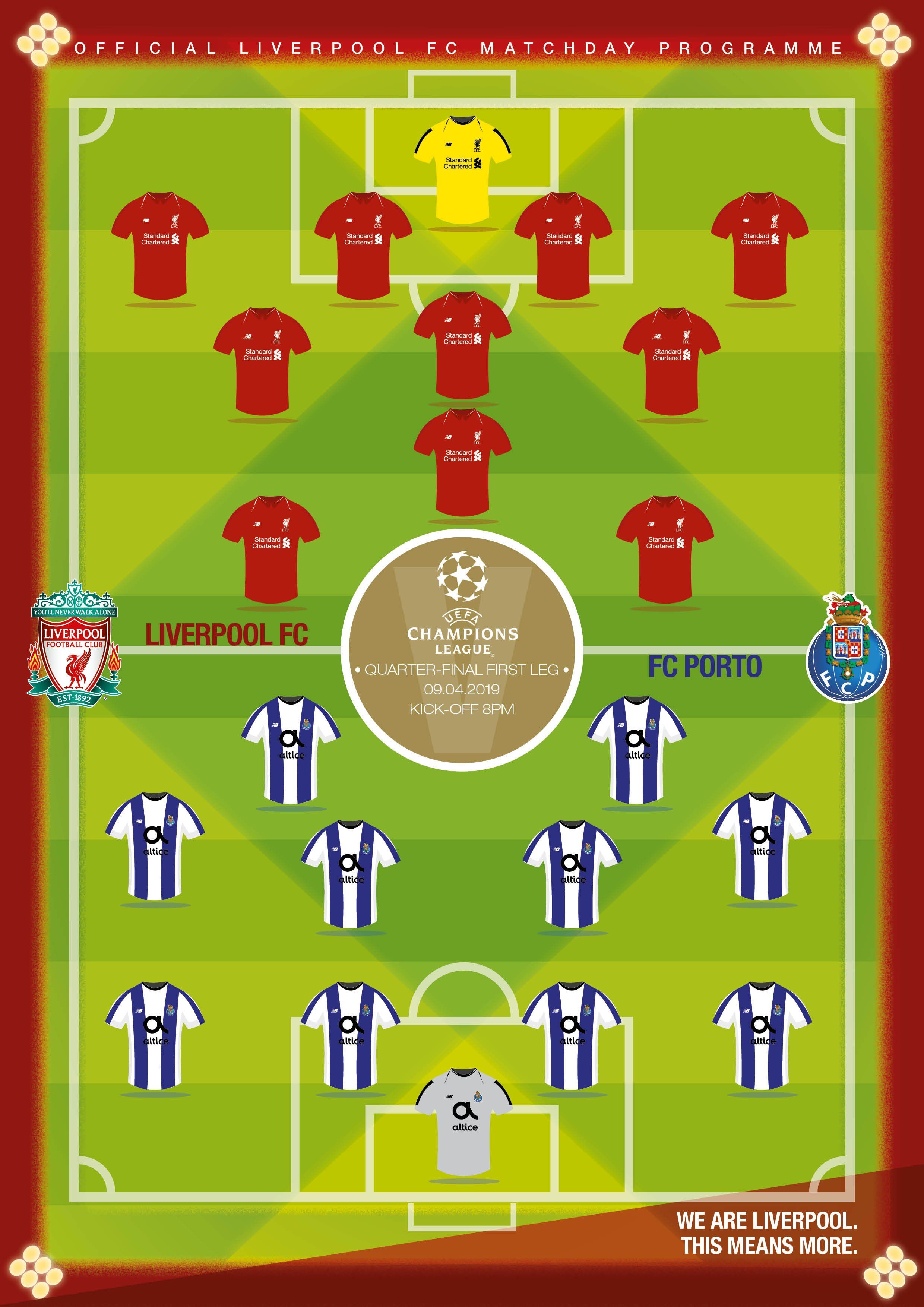 Matchdetails from Liverpool - Porto played on Tuesday 9 April 2019 ...