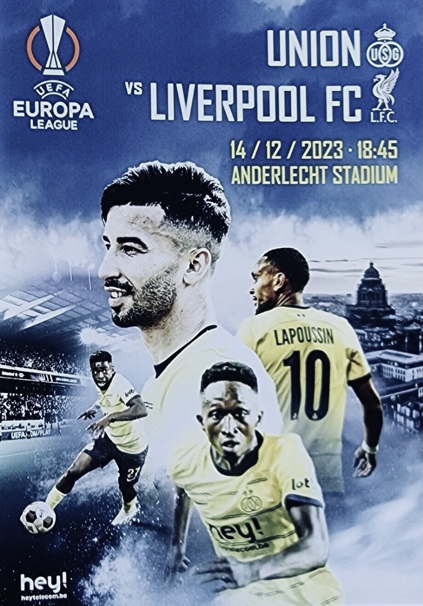 Matchdetails from Union SG - Liverpool played on Thursday 14 December ...