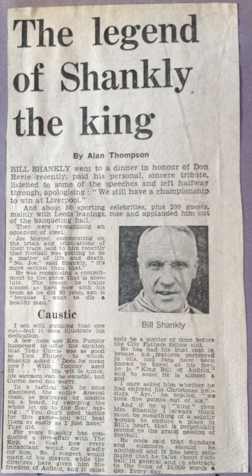 Bill Shankly - LFChistory - Stats galore for Liverpool FC!