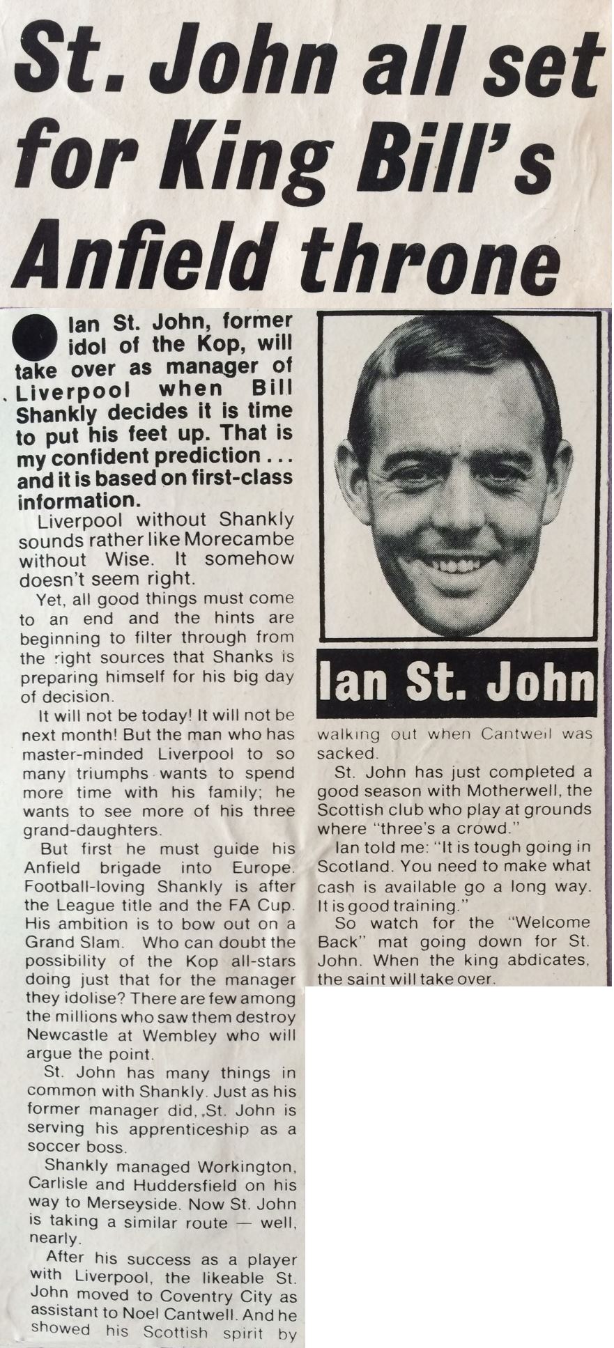 Bill Shankly - LFChistory - Stats galore for Liverpool FC!