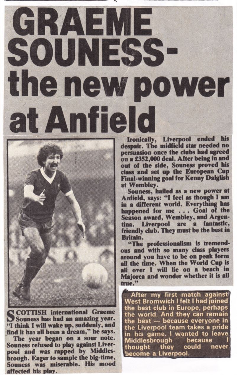 Liverpool career stats for Graeme Souness - LFChistory - Stats galore ...
