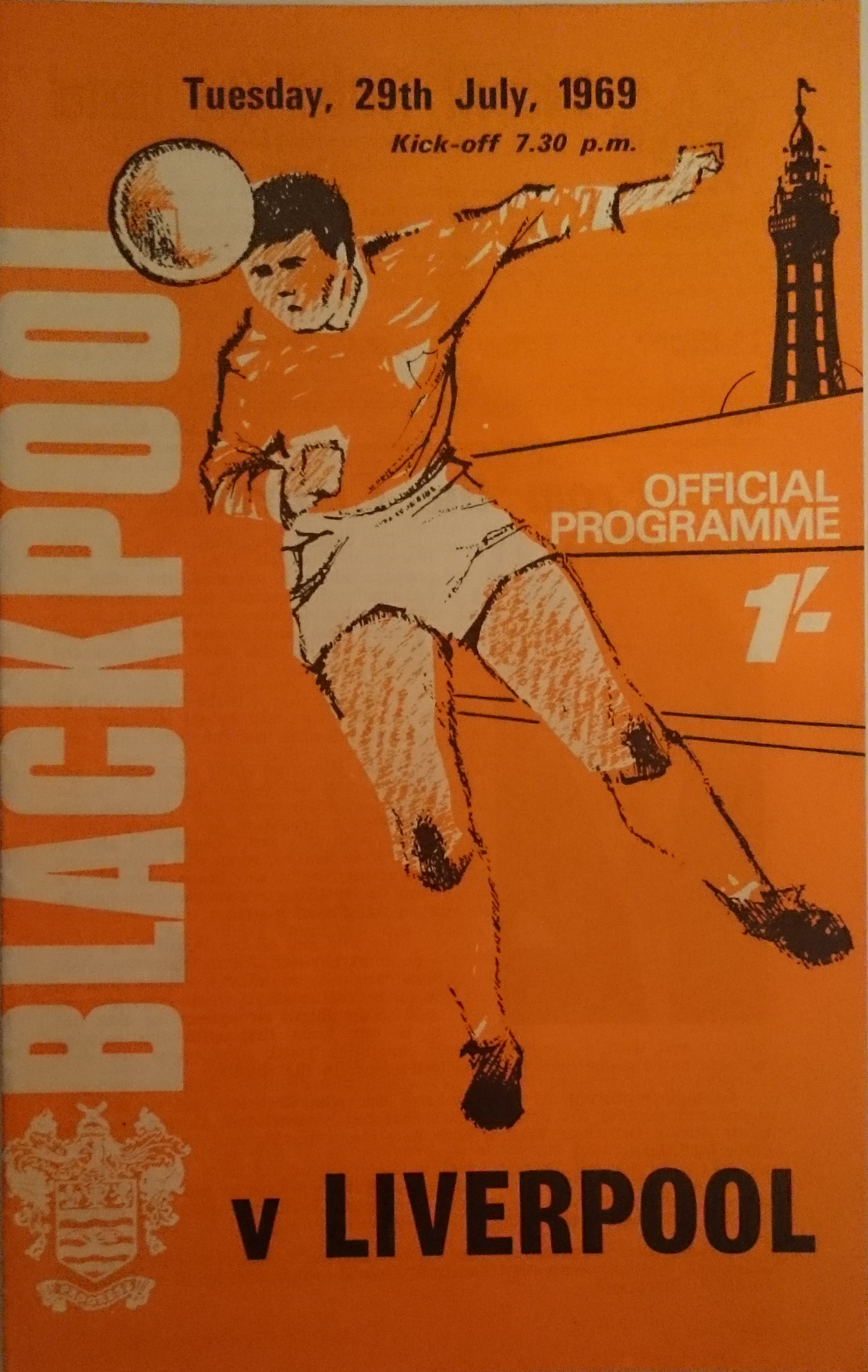 Matchdetails from Blackpool - Liverpool played on Tuesday 29 July 1969 ...