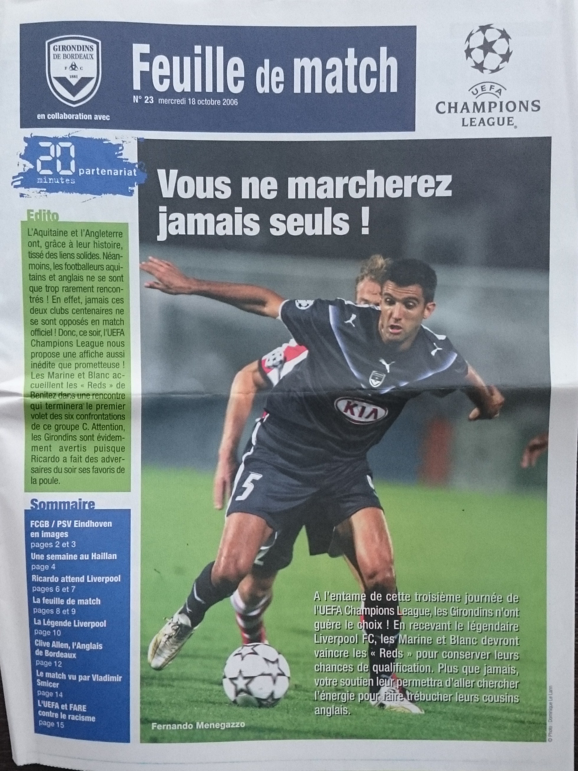 Matchdetails from Bordeaux - Liverpool played on Wednesday 18 October ...