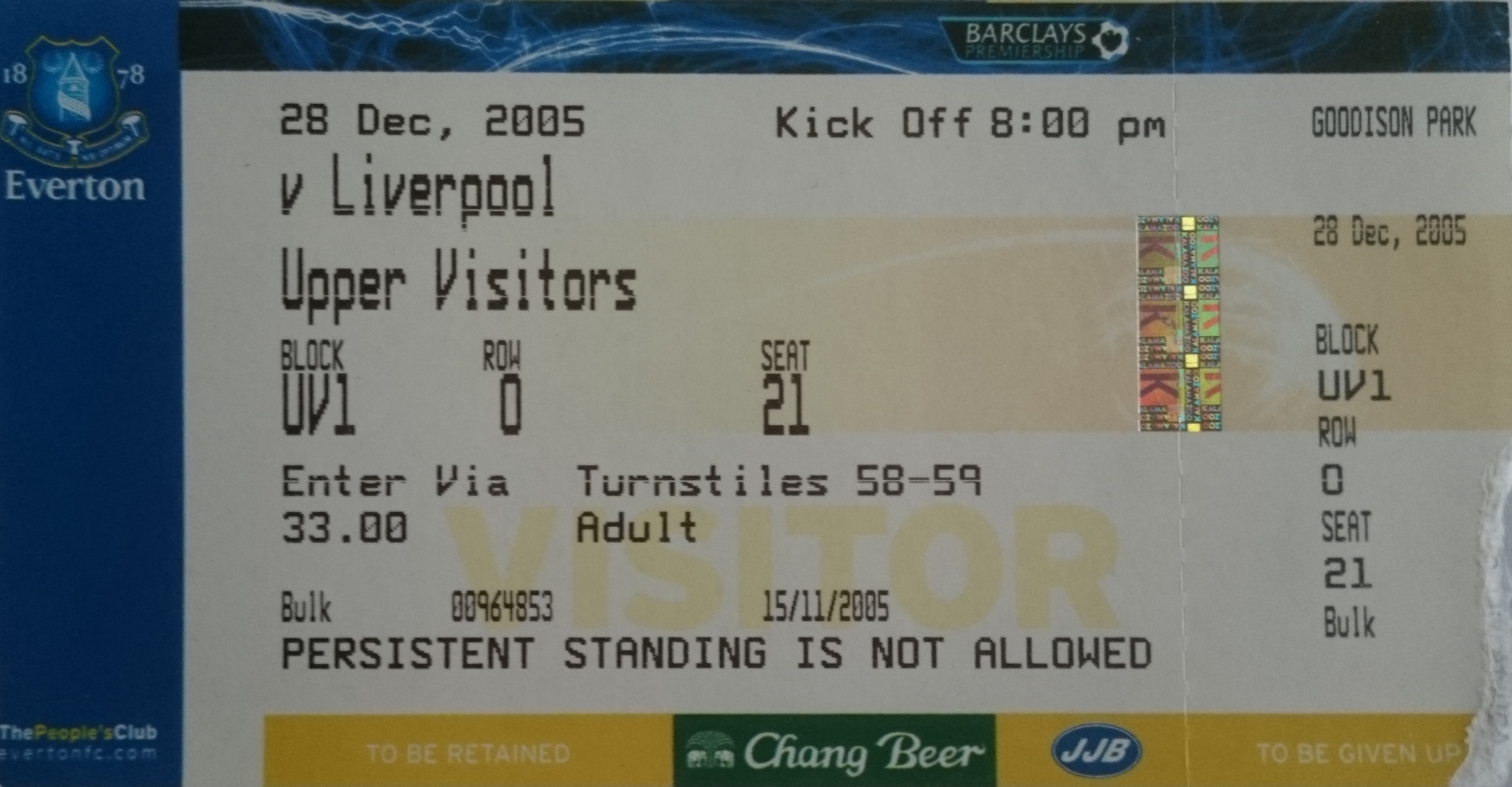 Matchdetails from Everton - Liverpool played on Wednesday 28 December ...