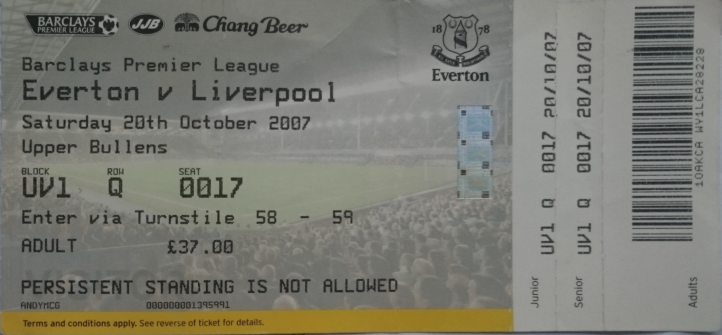 Matchdetails from Everton - Liverpool played on Saturday 20 October ...
