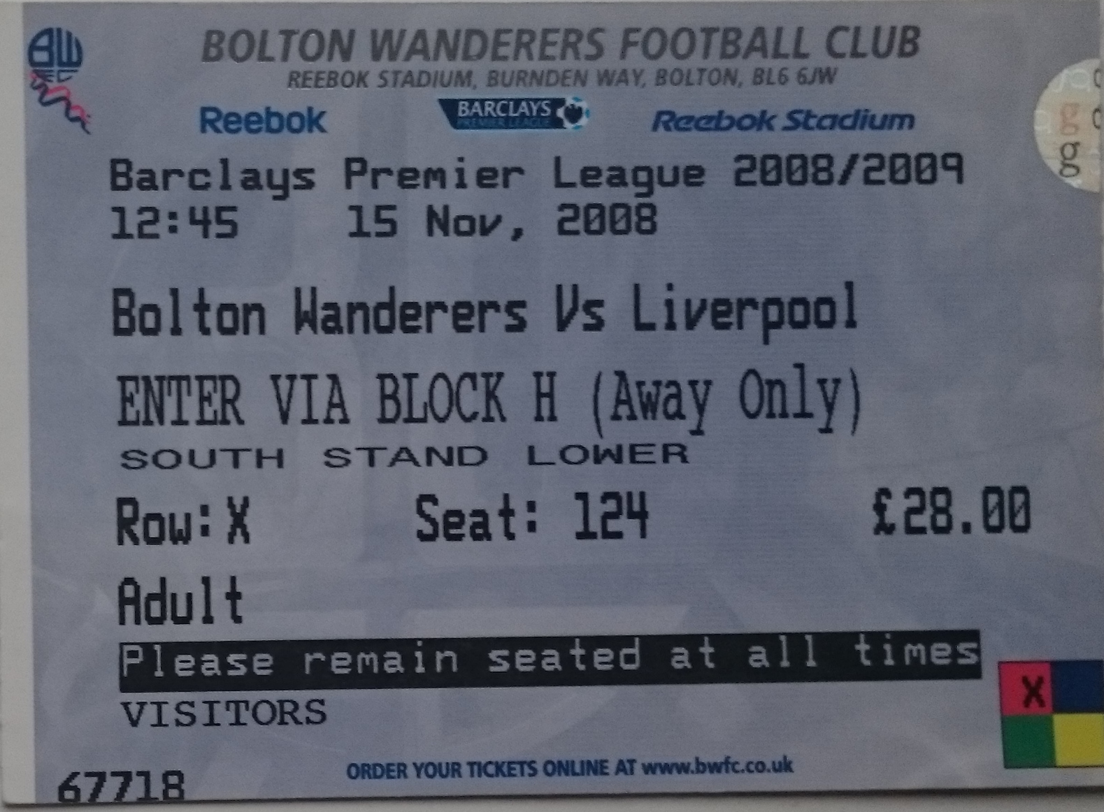 Matchdetails from Bolton Wanderers - Liverpool played on Saturday 15 ...