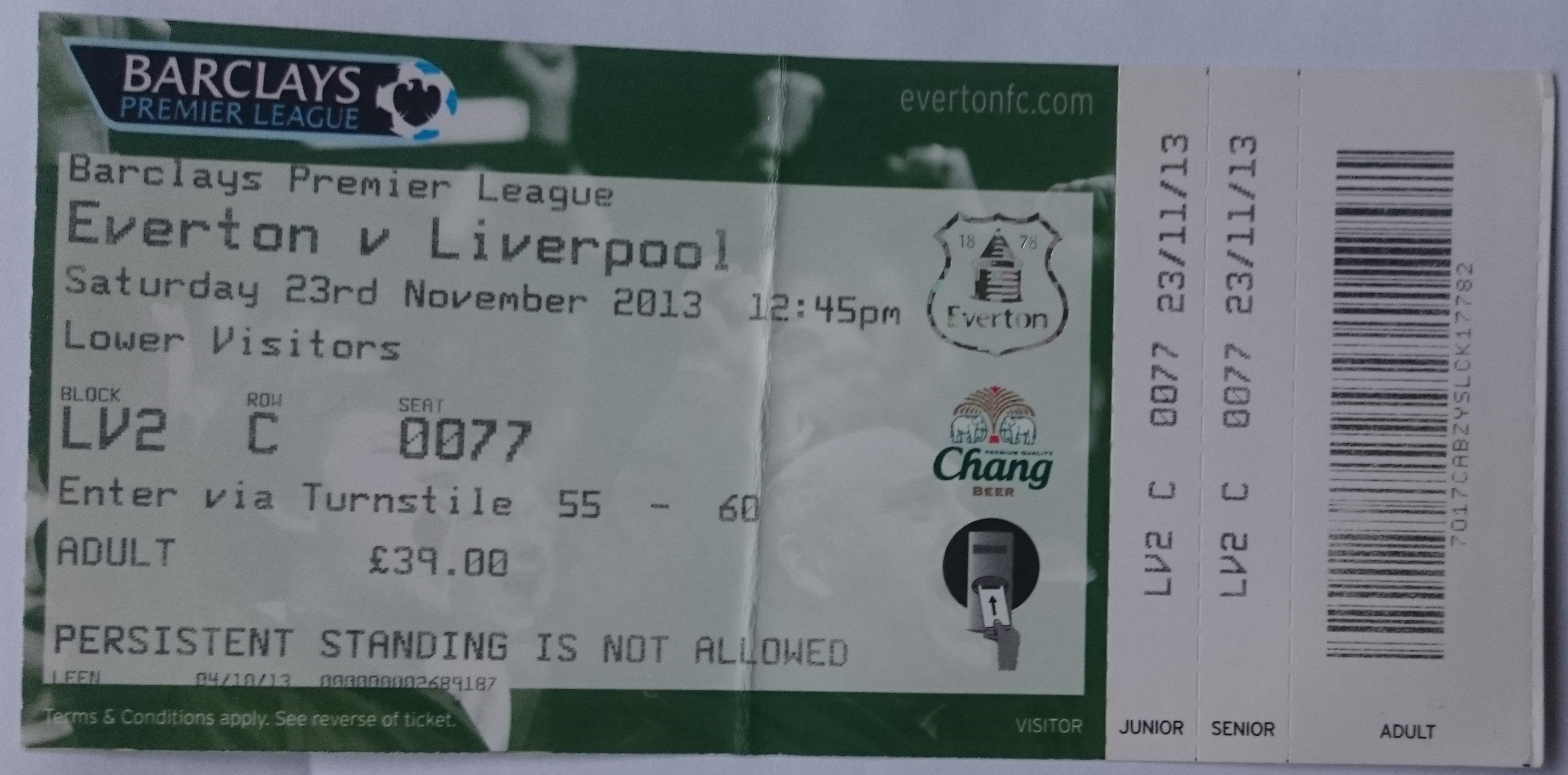 Matchdetails from Everton - Liverpool played on Saturday 23 November ...