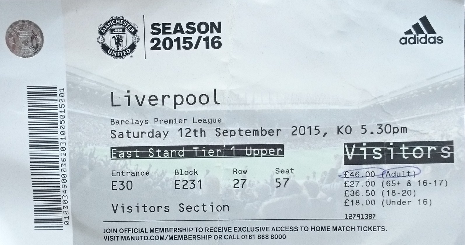 Matchdetails from Manchester United - Liverpool played on Saturday 12 ...