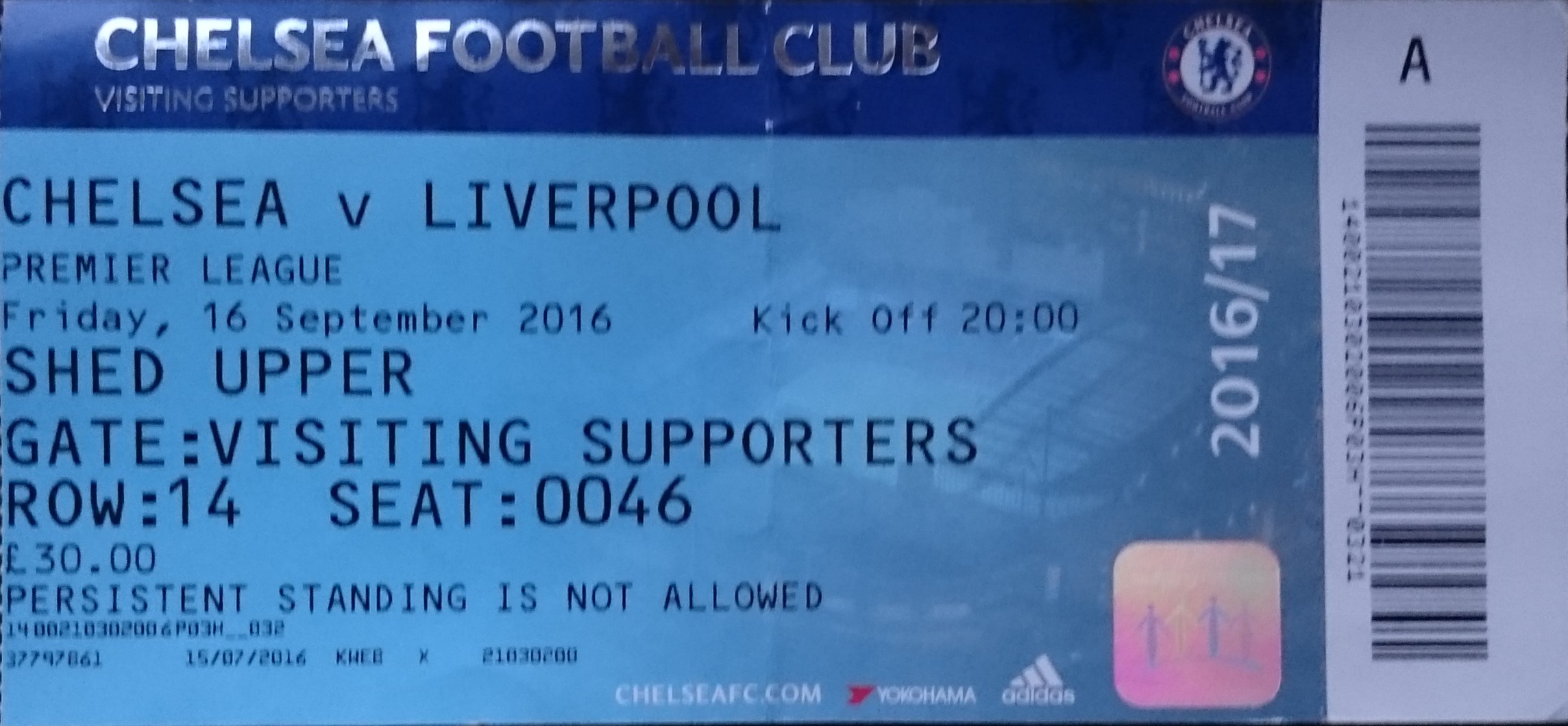 Matchdetails from Chelsea - Liverpool played on Friday 16 September ...